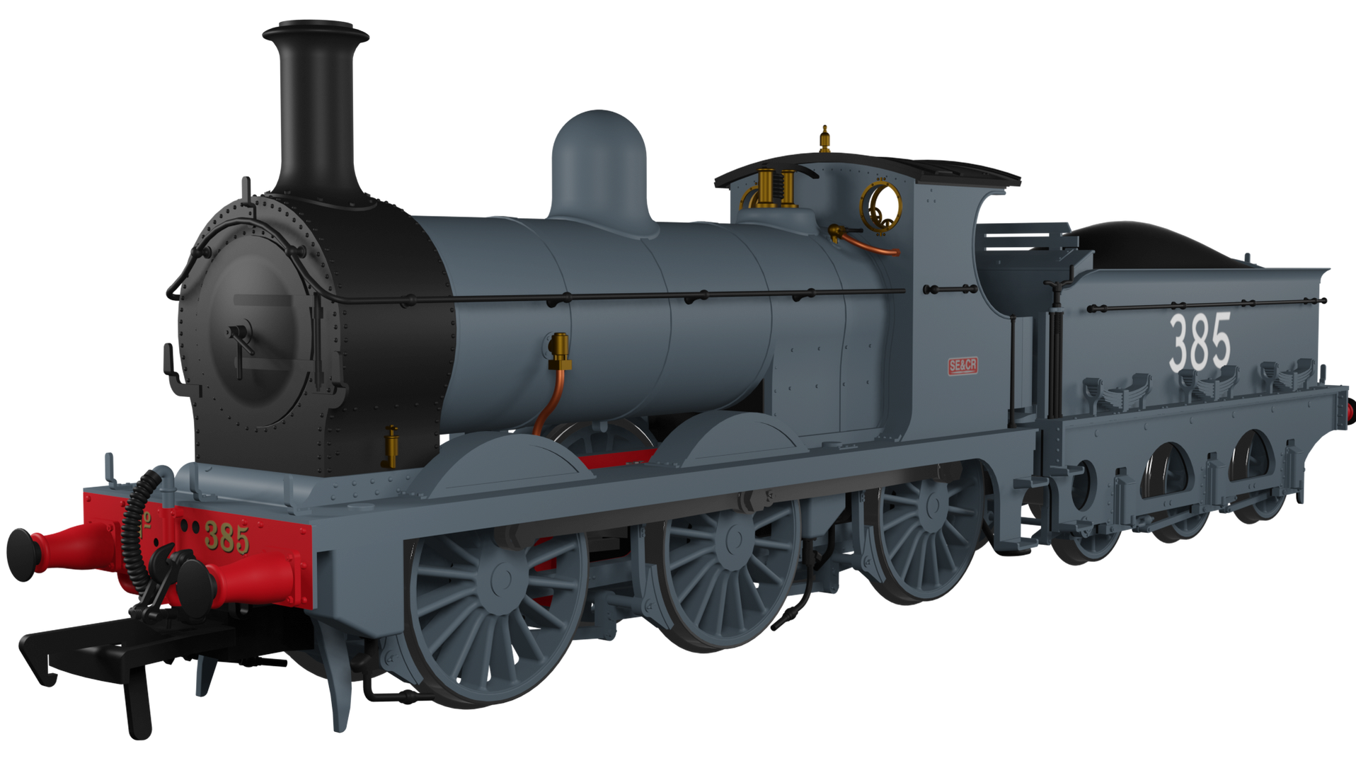 Rapido 966503 SECR O1 Class Steam Locomotive - No. 385 SECR Grey - Wit ...