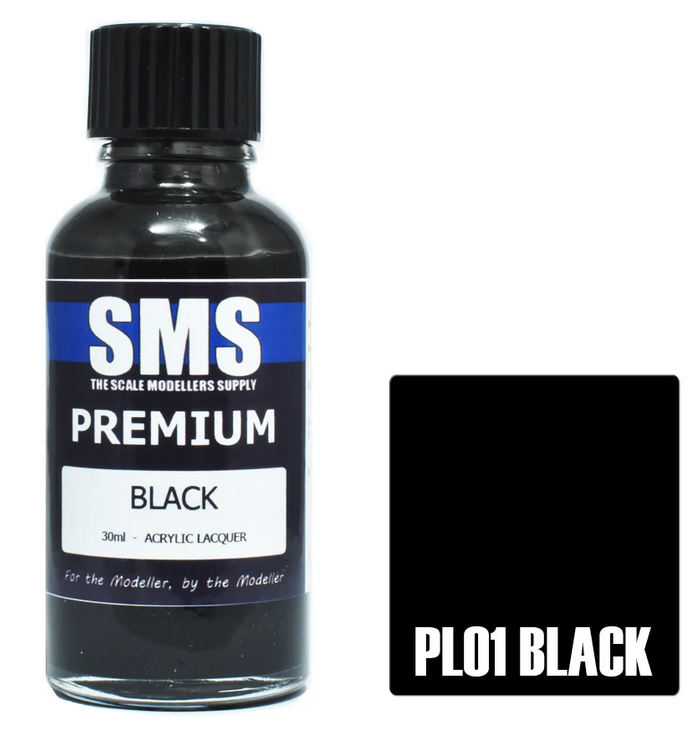 SMS PL01 Premium Lacquer GENERAL COLOUR - BLACK (30ml) — Branchline ...