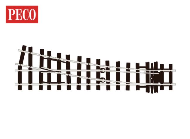 Peco SL-E595 O-16.5 Turnout, Medium Radius, Right Hand — Branchline ...