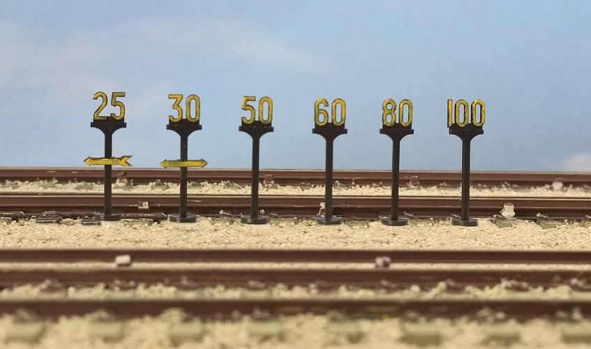 MODEL SCENE 5050 SPEED RESTRICTION SIGNS — Branchline Hobby Shop