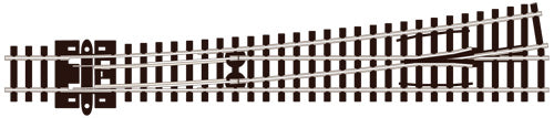 Peco SL-389 N Turnout, Large Radius, Left Hand, Code 80 — Branchline ...